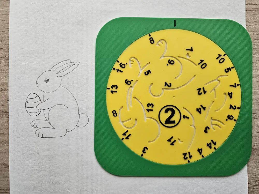 Twist Art 2 Easter Bunny - Rotary Drawing Stencil by THIMM1 MakerWorld ...