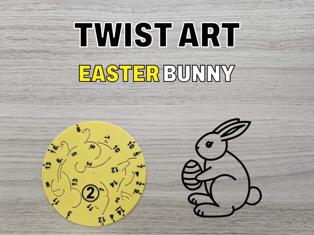 Twist Art 2 Easter Bunny - Rotary Drawing Stencil by THIMM1 MakerWorld ...
