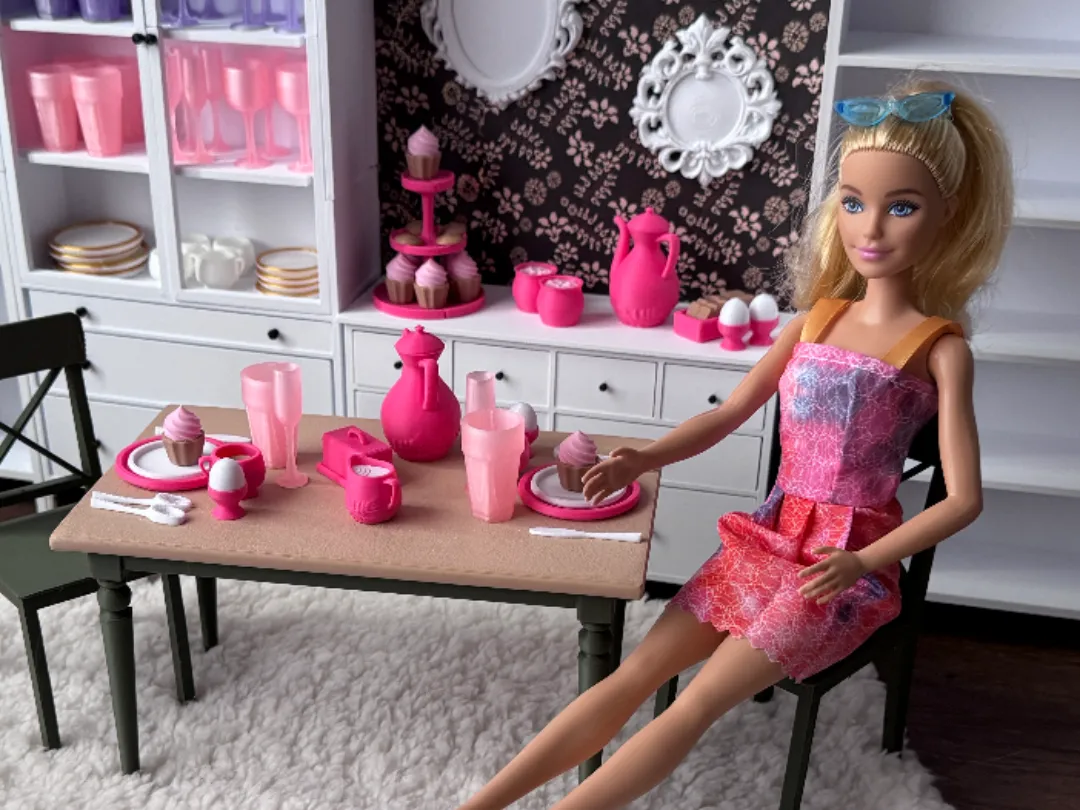 Breakfast buffet for your Barbie miniature tableware - Free 3D Print ...