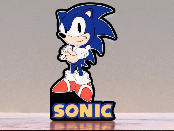 Sonic the Hedgehog LED Lightbox by MFDesigns3D MakerWorld: Download ...