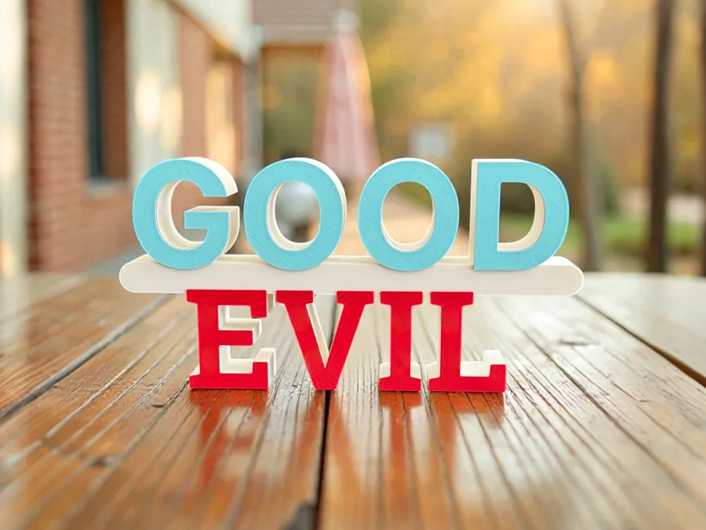 Good Over Evil - Free 3D Print Model - MakerWorld