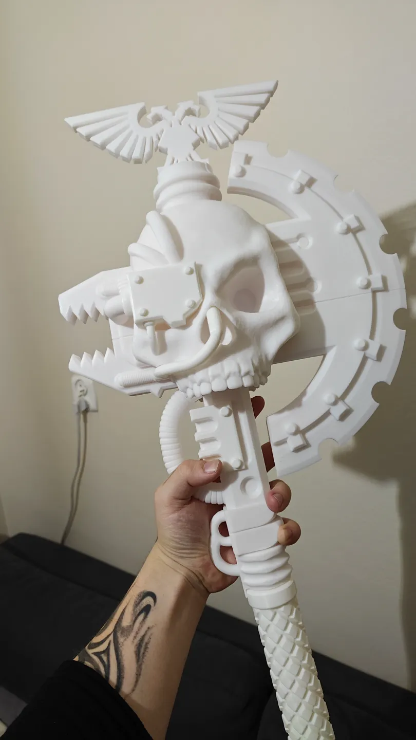 Omnissian Axe cosplay by riserm MakerWorld: Download Free 3D Models