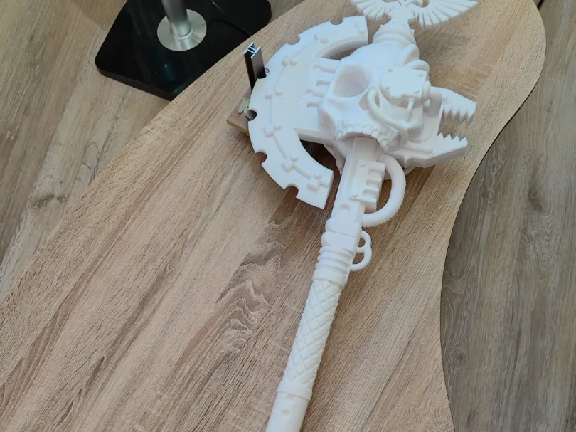 Omnissian Axe cosplay - Free 3D Print Model - MakerWorld