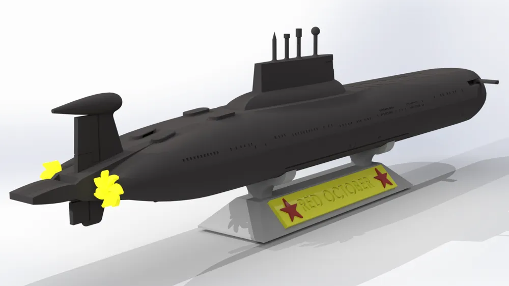 Red October Nuclear submarine - Free 3D Print Model - MakerWorld