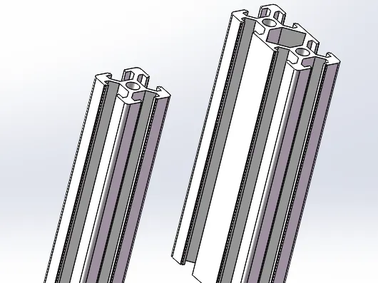 2020 and 2040 aluminum extrusions, easily designed for small models by ...