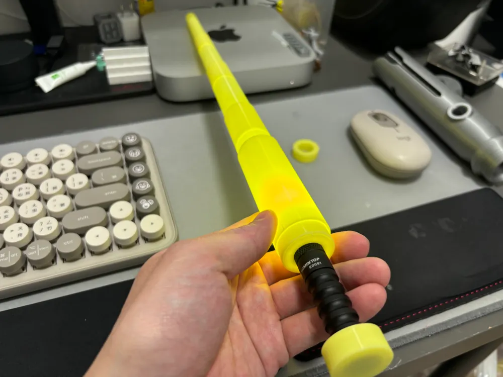 Collapsible Light Saber Blade (Collapsible Sword TPU64D) & Light Source ...
