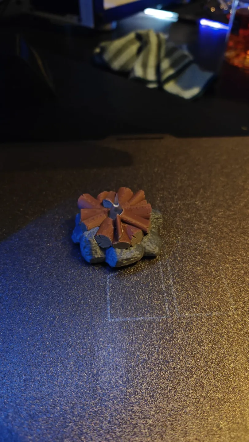 ( working)campfire for miniatures - Free 3D Print Model - MakerWorld