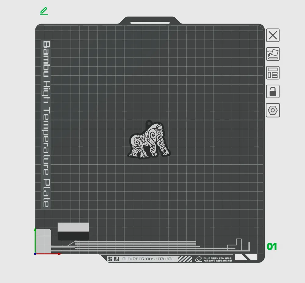 Tribal Gorilla Keychain by Lilac Rage - MakerWorld