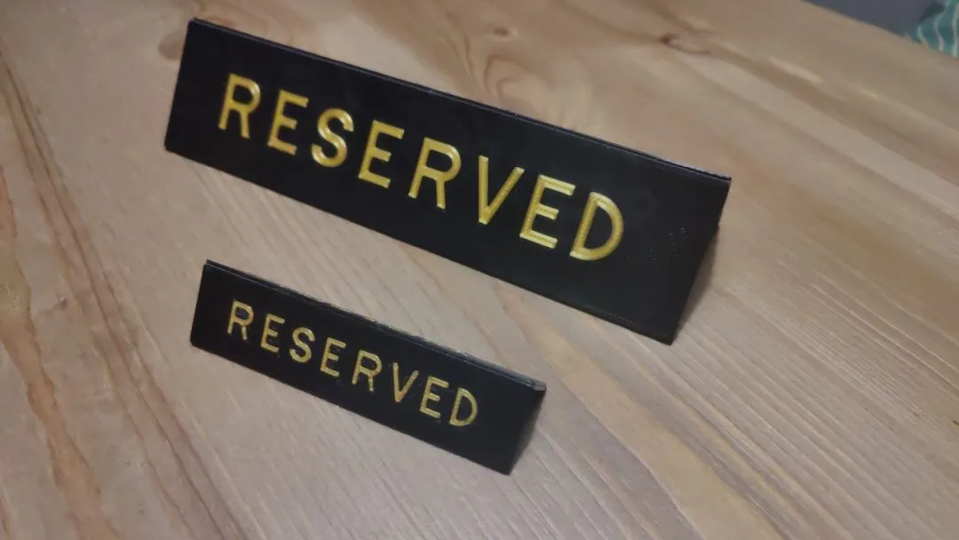 Reserved sign - MMU - Free 3D Print Model - MakerWorld