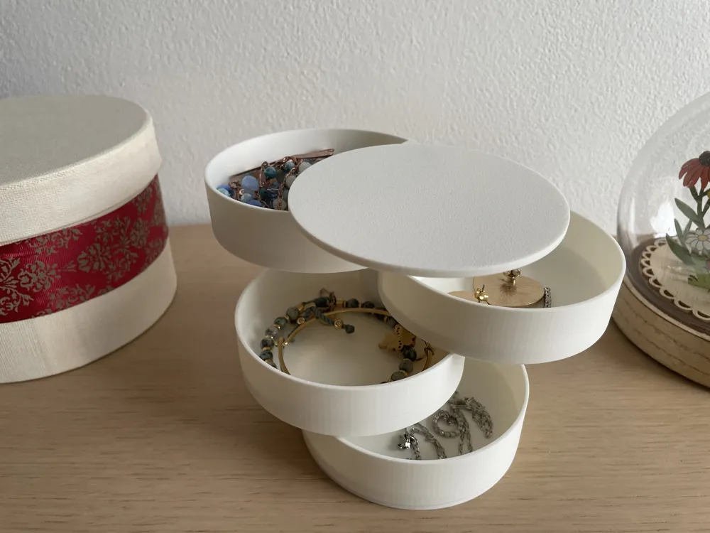 SpinBox——珠宝和办公用品整理器（两种尺寸） 来自 Losco Makes MakerWorld：免费下载 3D 模型