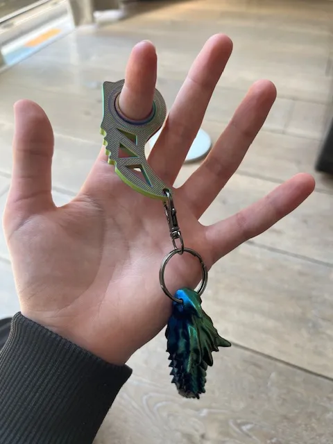 keyrambit keychain fidget spinner (print in place) by user ...