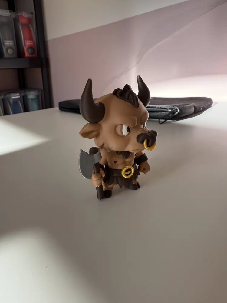 Minotaur chibi style by RaccoonPrint MakerWorld: Download Free 3D Models