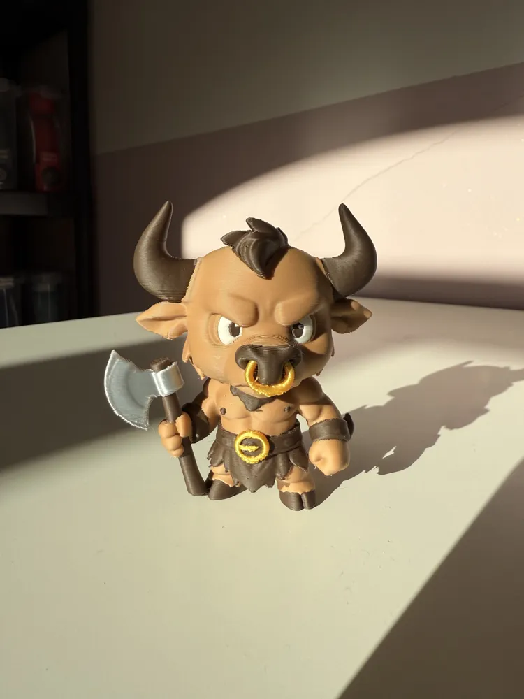 Minotaur chibi style by RaccoonPrint MakerWorld: Download Free 3D Models