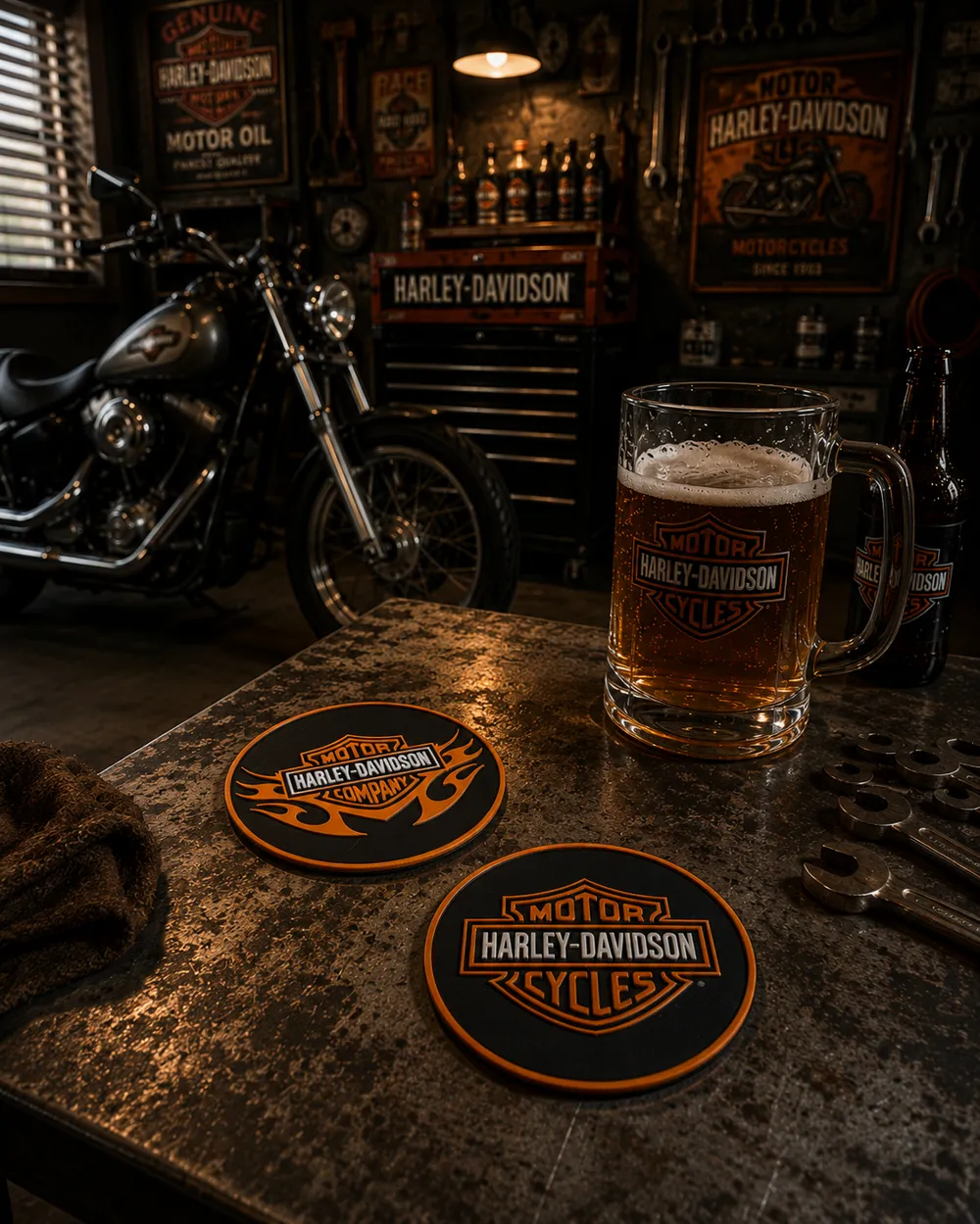 Harley davidson coasters - Free 3D Print Model - MakerWorld