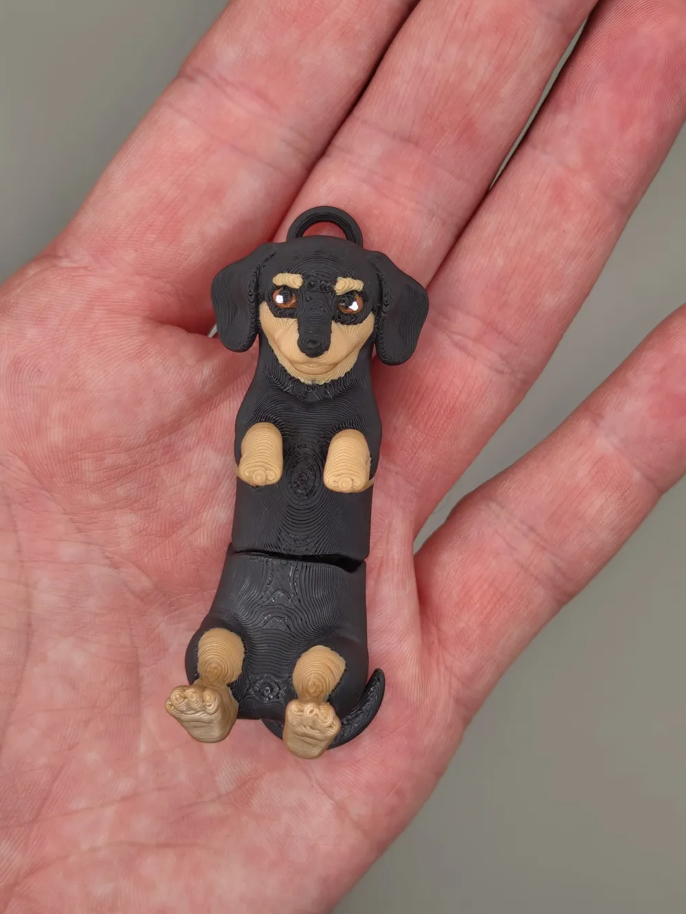 Dachshund Keychain – Articulated Flexi Dog - Free 3D Print Model ...