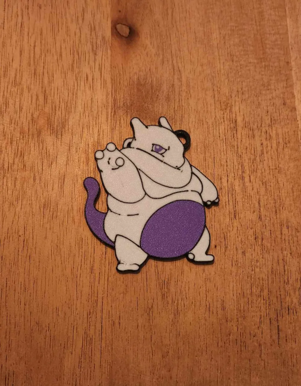 Chubby Mewtwo Keychain by Cayouche - MakerWorld