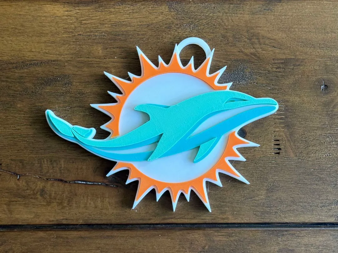 Colar com Pingente Gigante do Miami Dolphins - Modelo gratuito para ...