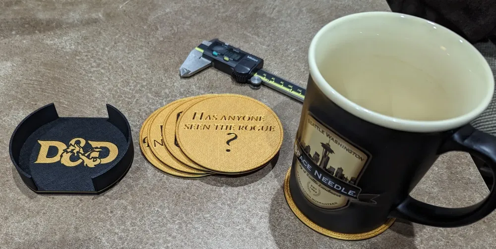 D&D Inspired Drink Coasters and Holder by JP.Potter - MakerWorld