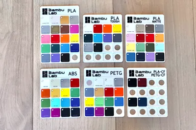 PolyTerra Swatch Tiles for Bambu Lab Swatch Display Board by ...