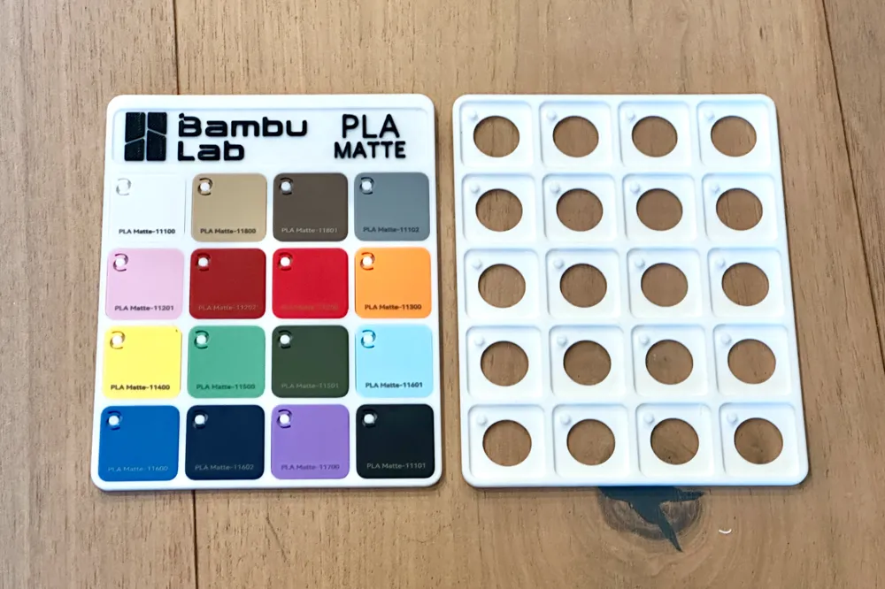 Bambu Lab Filament Swatch Labeled Display Plates by maxman - MakerWorld