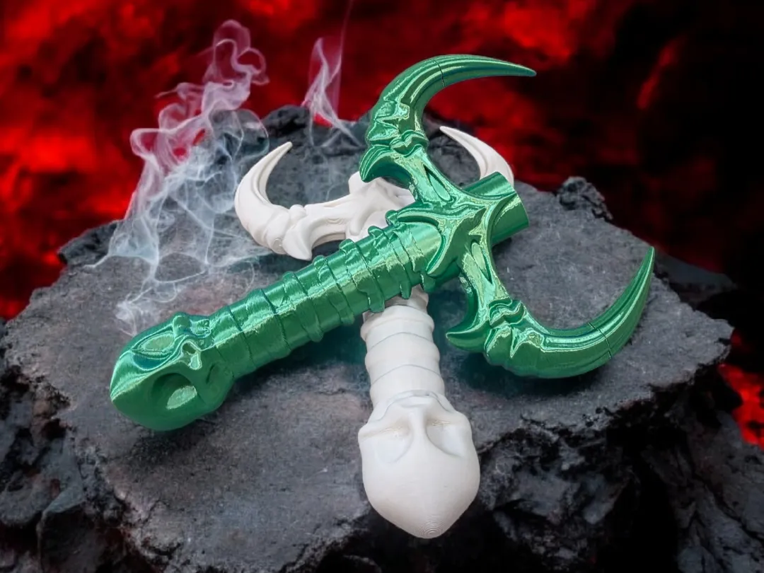 Necromancer's Retractable Bone Sword - Free 3D Print Model - MakerWorld