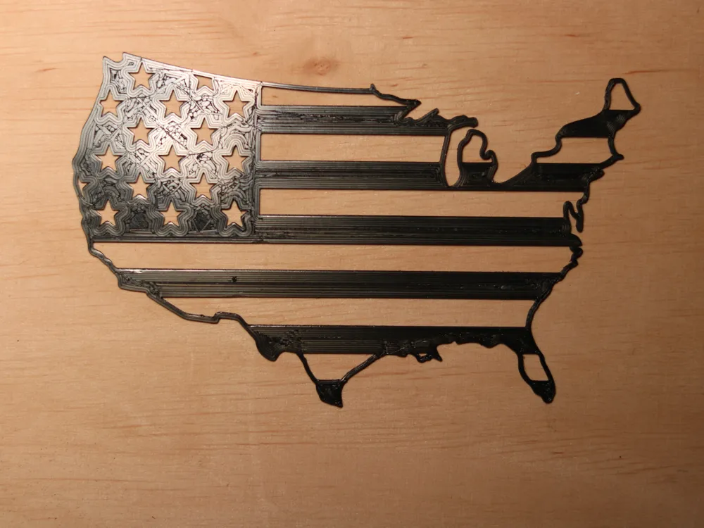 USA Flag - 2d Wall Art by Wulfi - MakerWorld