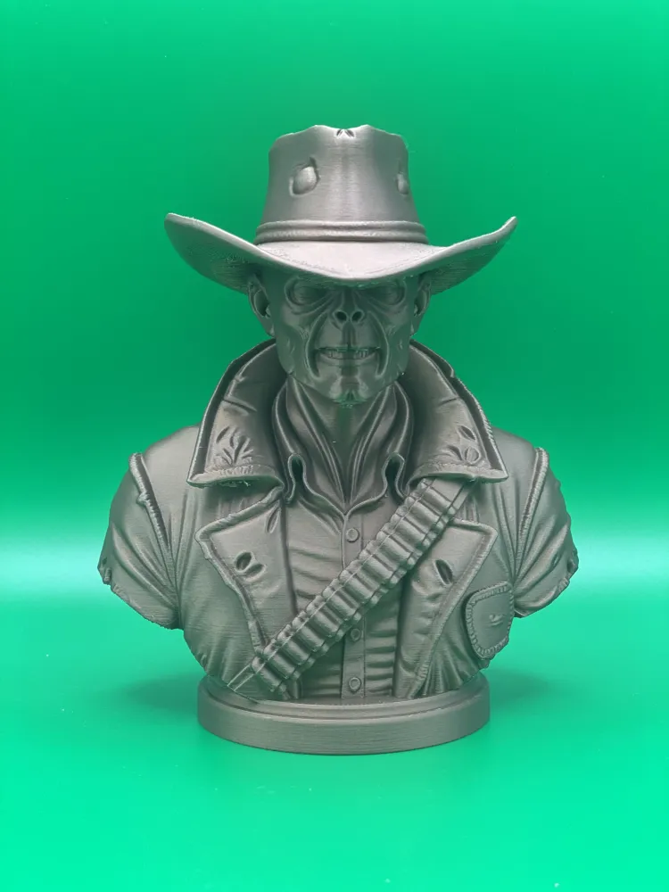 Fallout Cowboy Ghoul Bust - Free 3D Print Model - MakerWorld