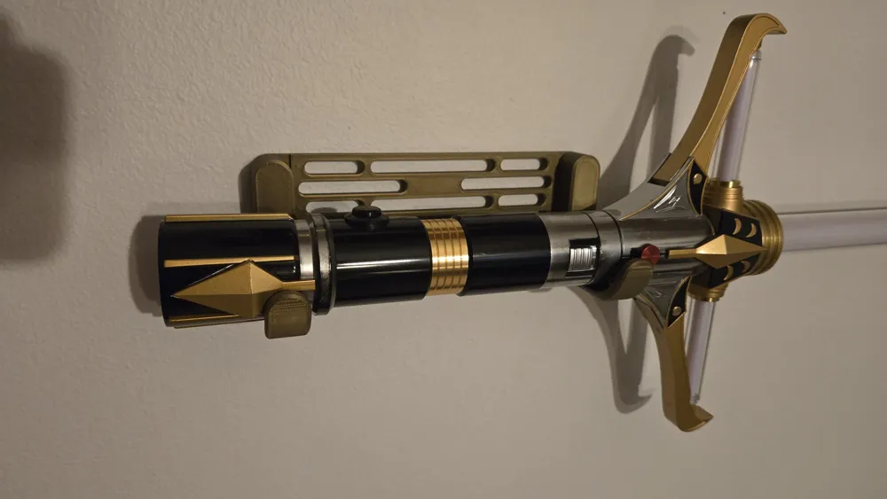 Horizontal Lightsaber Wall Mount - Free 3D Print Model - MakerWorld