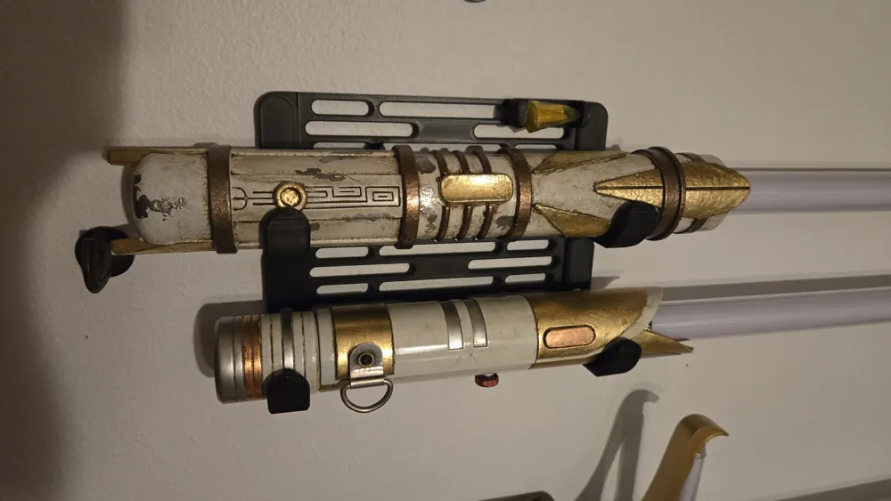 Horizontal Lightsaber Wall Mount - Free 3D Print Model - MakerWorld