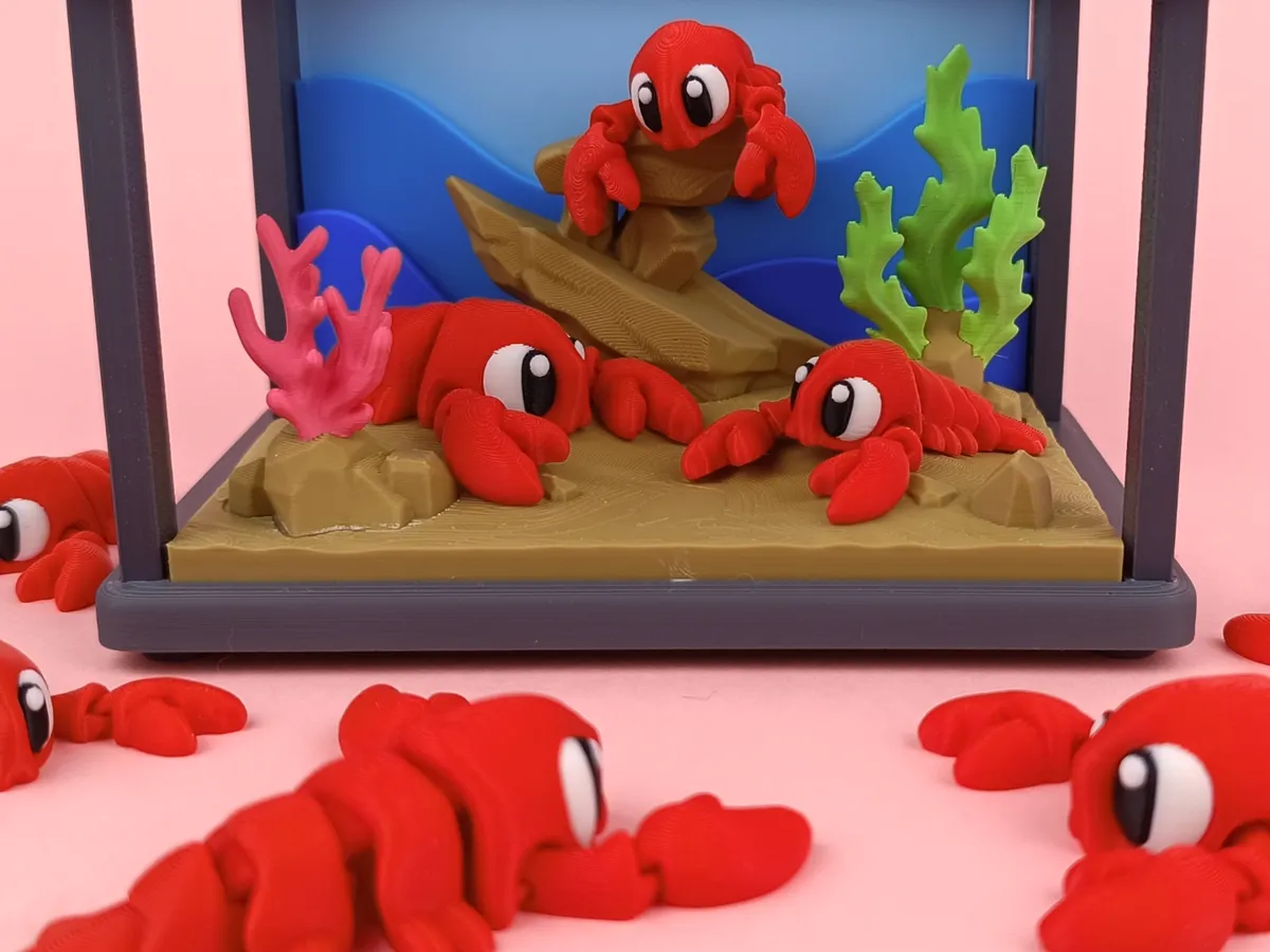 Articulated Flexi Lobster - PETPOP - Free 3D Print Model - MakerWorld
