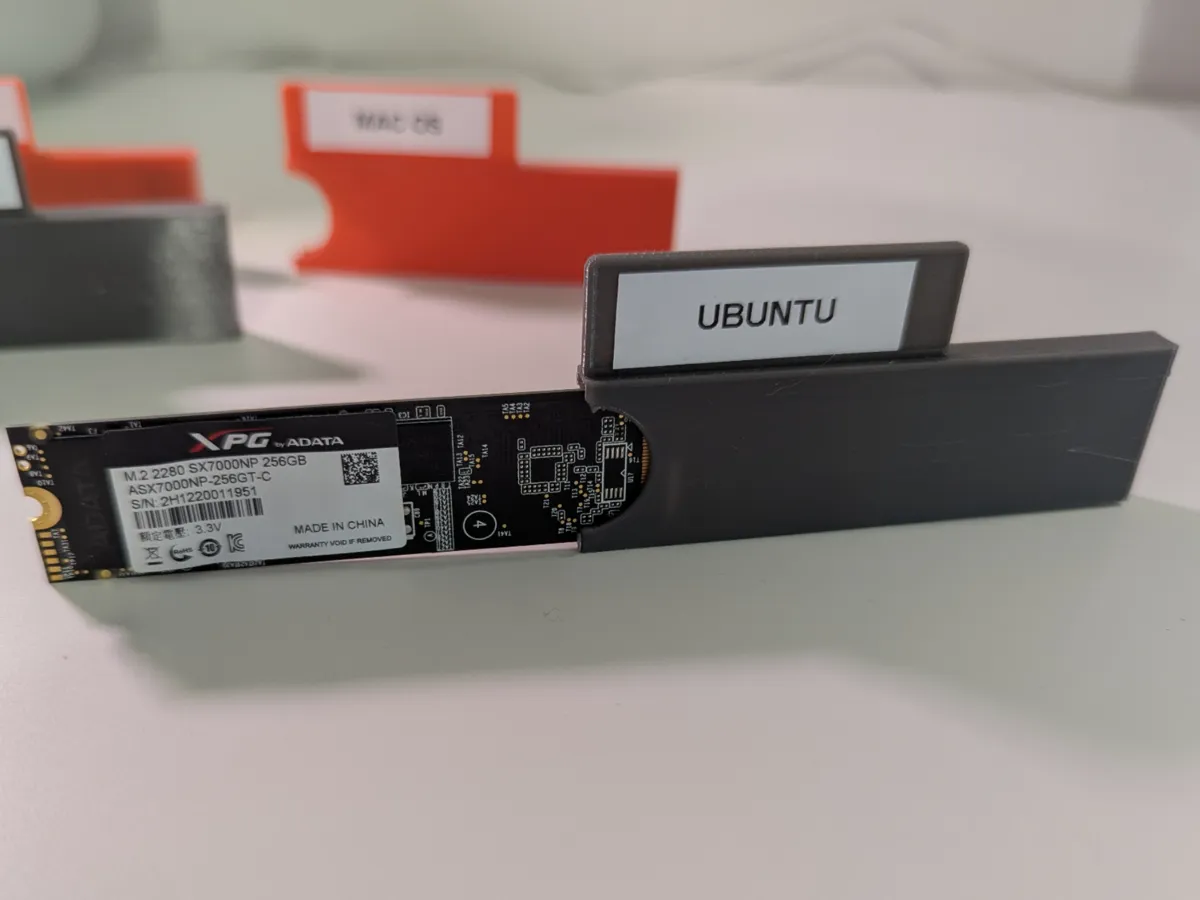 NVME Drive Holder and Organiser with Tray x 5 - Free 3D Print Model ...