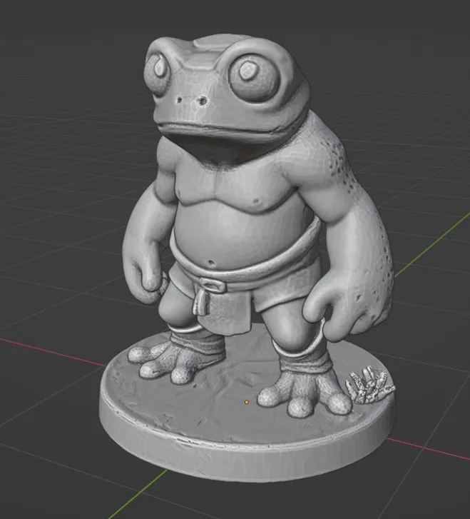 DnD Miniature Frog Man Frogman for DnD Pathfinder by Redsing_ART ...