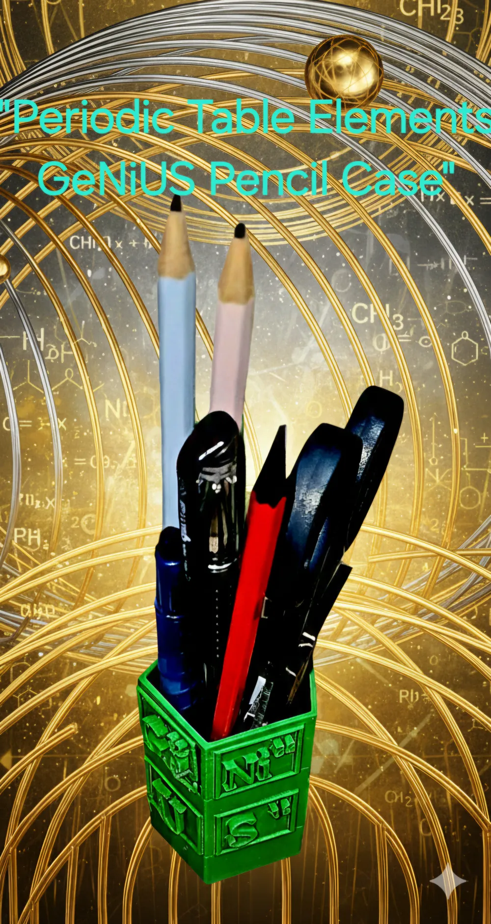 Ge–Ni–U–S Pencil Case - Free 3D Print Model - MakerWorld