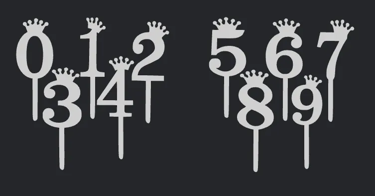 Birthday Cake Topper Collection - Signs & Numbers - Free 3D Print Model ...
