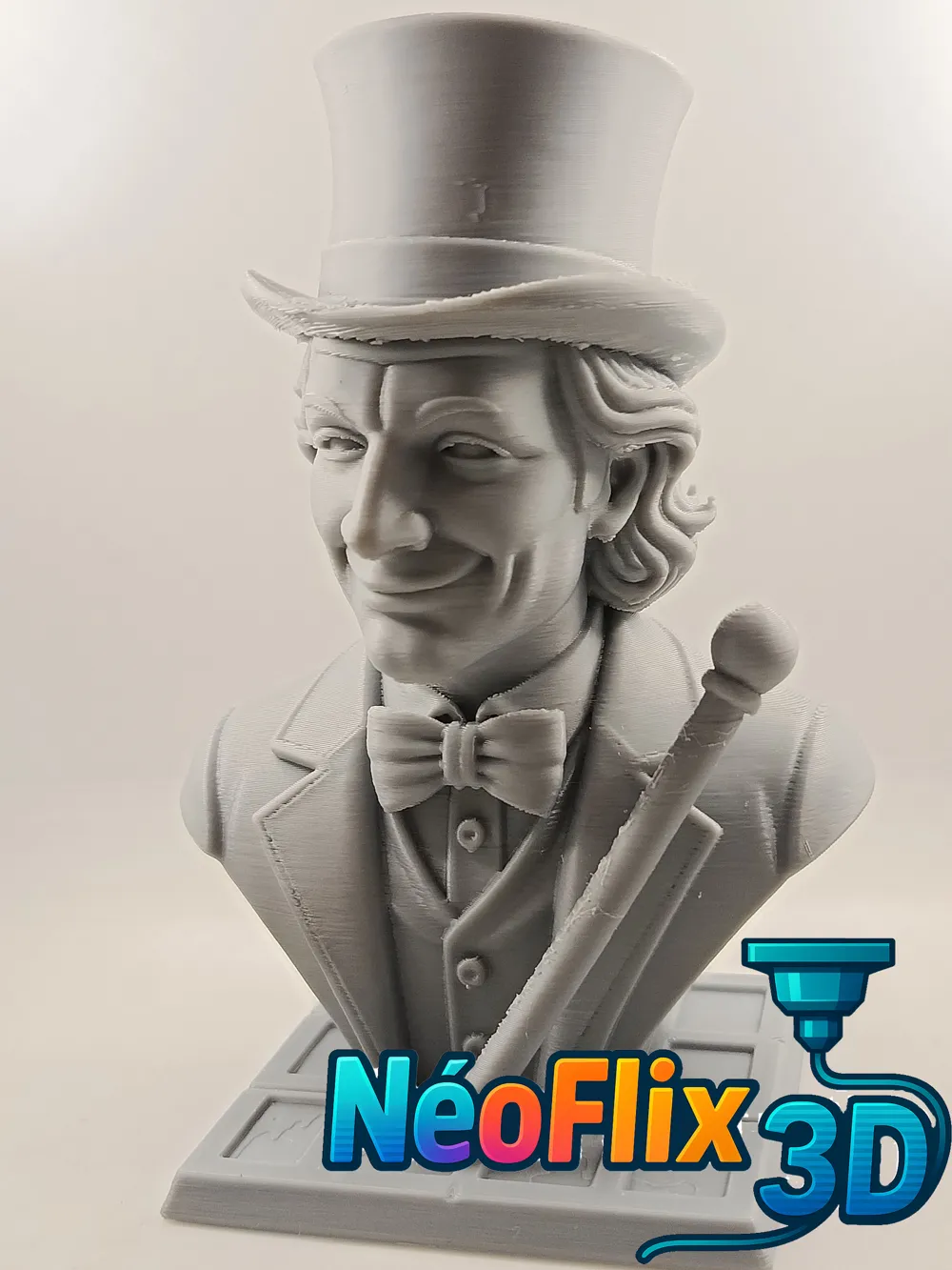 Willy Wonka Chocolate Maker Bust - Free 3D Print Model - MakerWorld