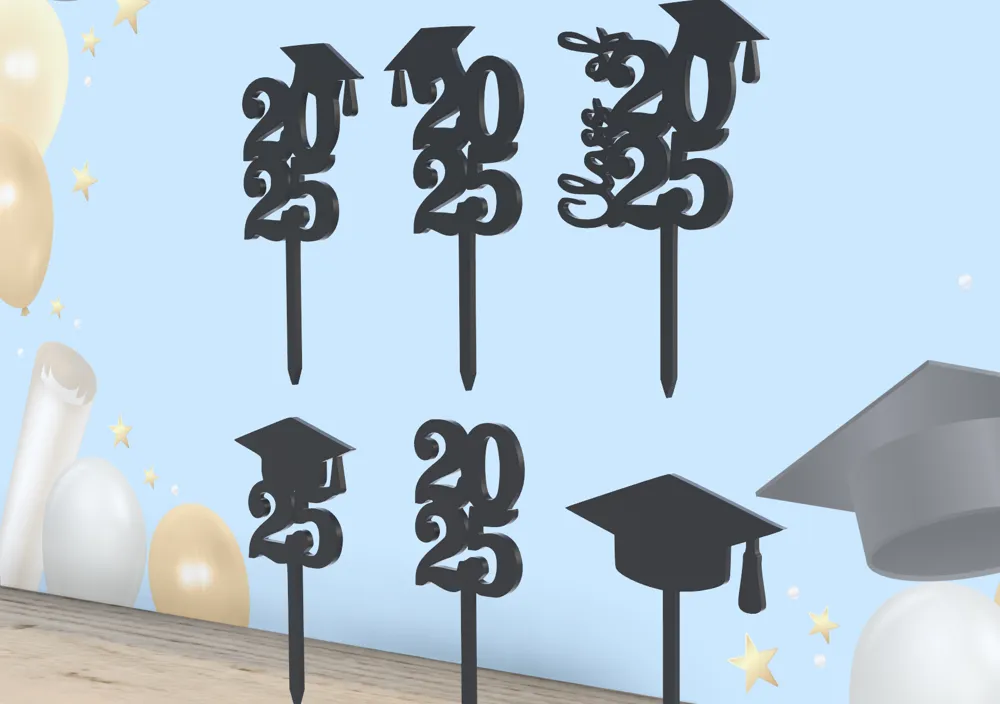 Class of 2025 - Graduation Cake Toppers by JF-699 MakerWorld: Download ...