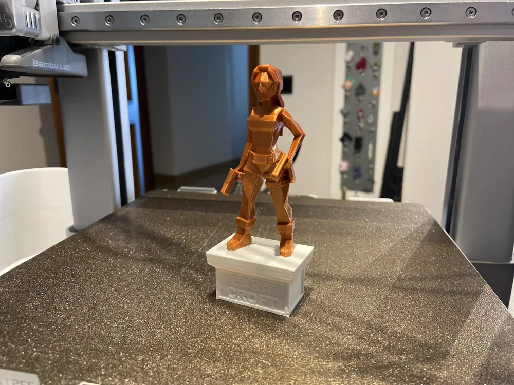 Lara Croft Low Poly Statue (Tomb Raider) by Kawa MakerWorld: Download ...