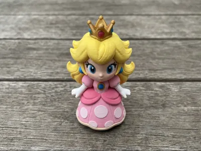Princess Peach Mini Figure | Nintendo - Free 3D Print Model - MakerWorld