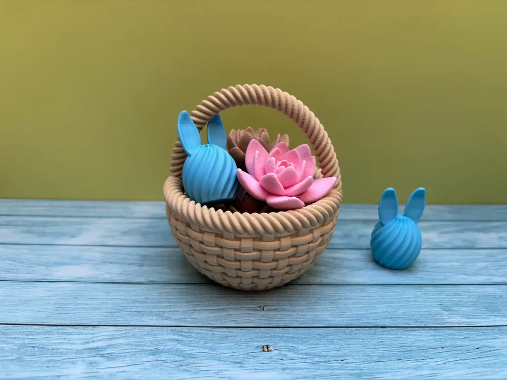 Decorative Woven Basket - Free 3D Print Model - MakerWorld