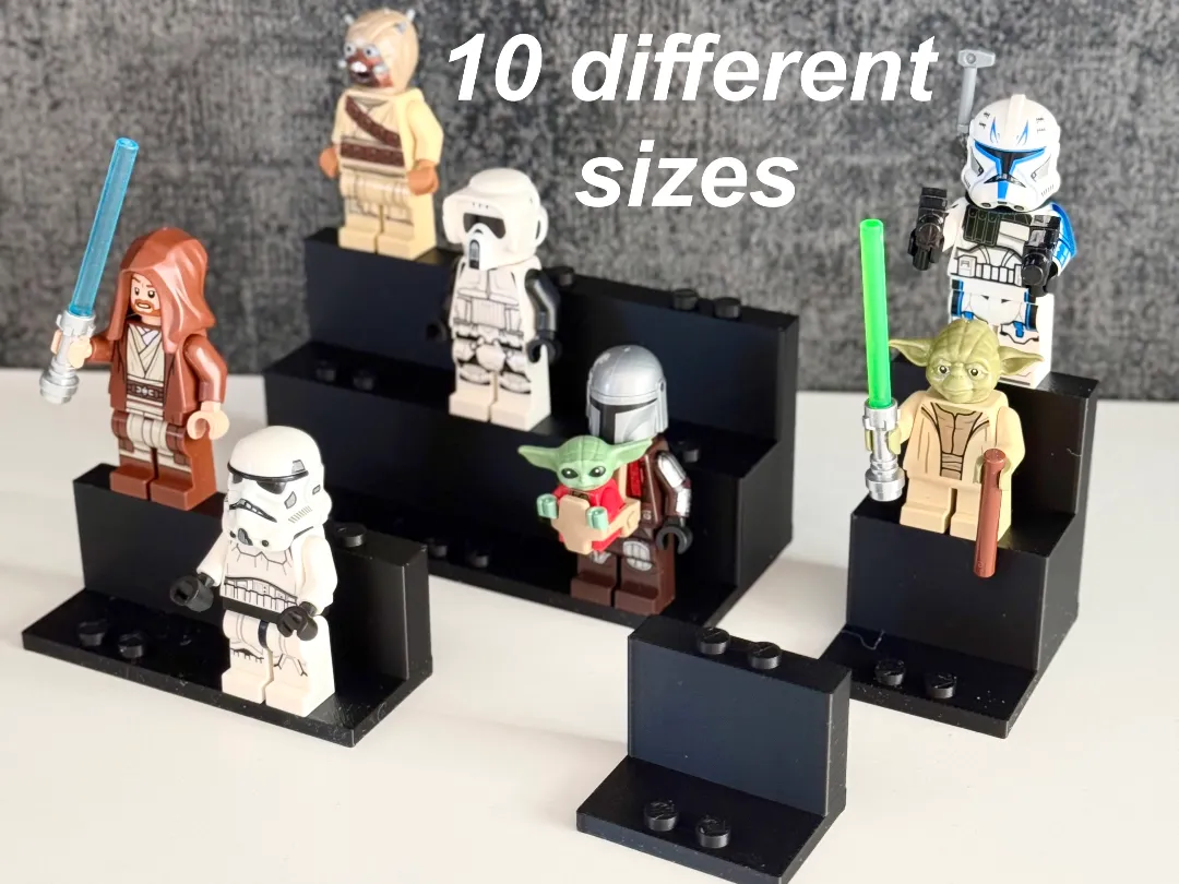 LEGOs minifigure stand display set (11 versions) - Free 3D Print Model ...