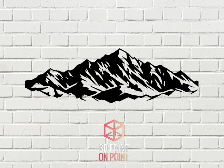 MOUNTAIN LANDSCAPE - 2D WALL ART by 3DPrintOnPoint MakerWorld: Download ...
