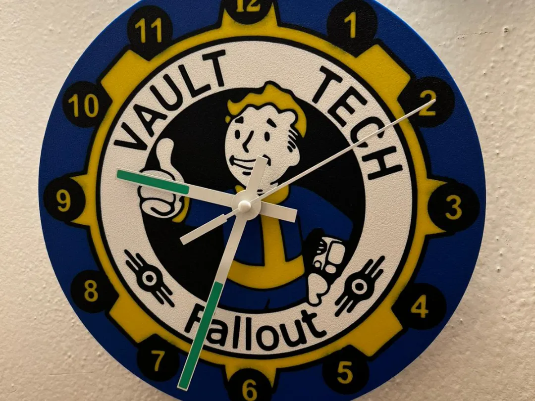 Vault-Tec Wall Clock – Fallout Inspired - Free 3D Print Model - MakerWorld