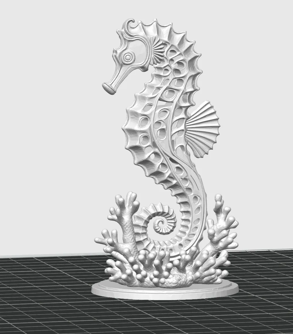 Abstract Seahorse sculpture modern - Free 3D Print Model - MakerWorld