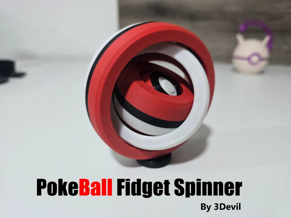 PokeBALL Fidget spinner by 3Devil MakerWorld: Download Free 3D Models