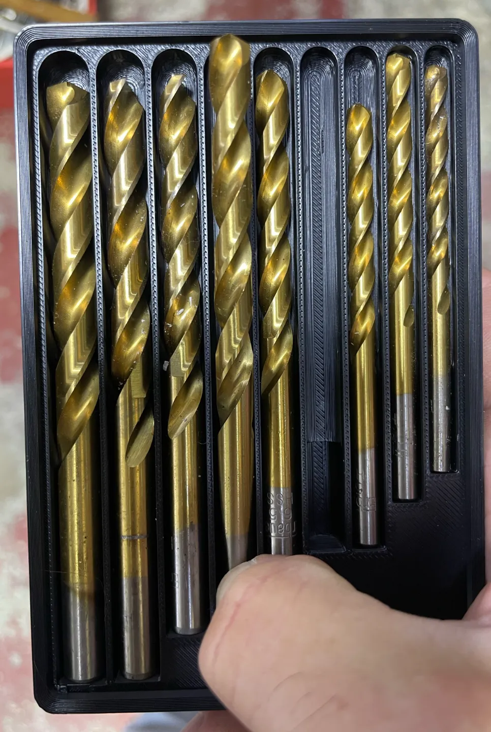 Drill bit holders - Gridfinity (& with pin) Remixed by Demig74 - MakerWorld