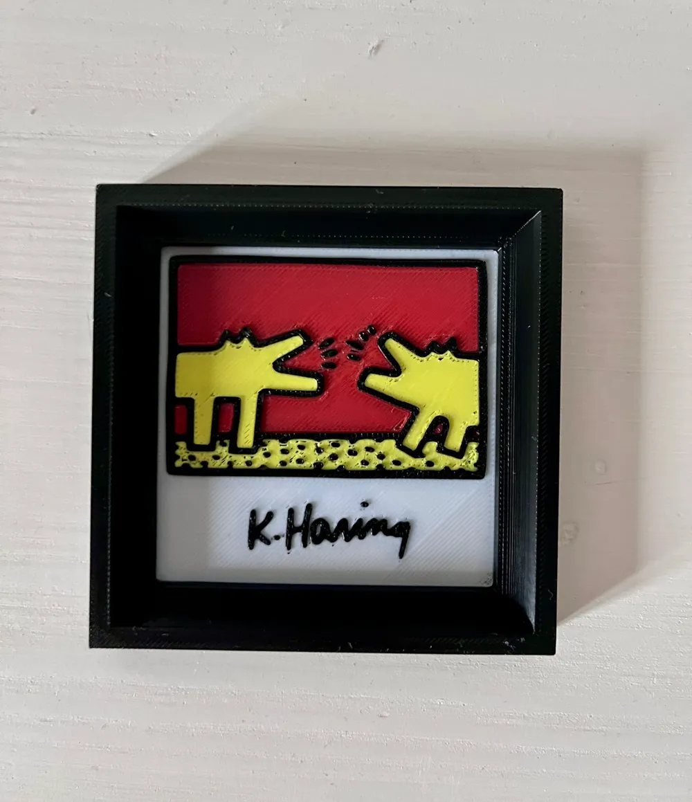 Keith Haring Dogs by faffi MakerWorld: Download Free 3D Models