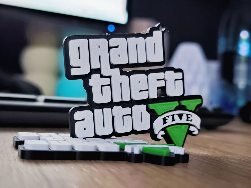 GTA logo keychain, fridge magnet, badge by Getprinted3D MakerWorld ...