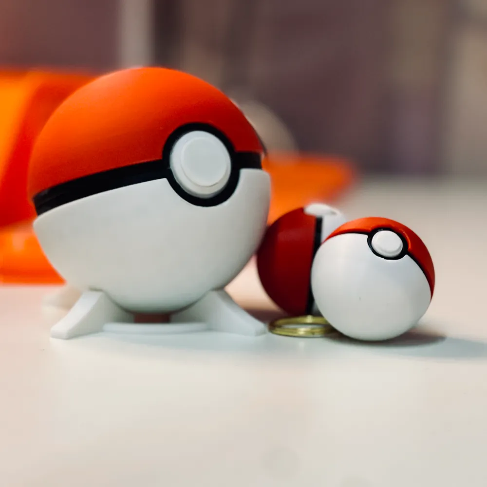 pokeball Keychain | Clicker fidget by La Gioconda - MakerWorld