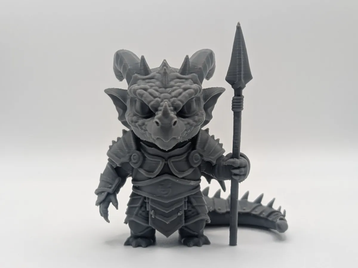 Chibi Dragonborn Warrior - Adorable Defender - Free 3D Print Model ...