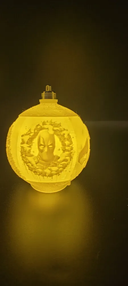 Deadpool Christmas Lithophane Ornament by Galactic Prints MakerWorld ...
